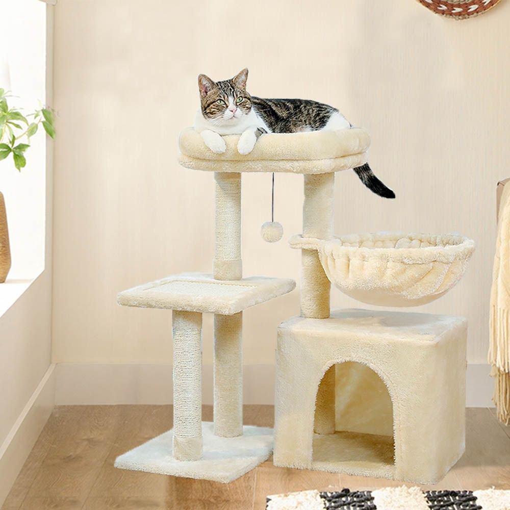 Tucker Murphy Pet™ Adaiha 28" Small Cat Tree for Indoor Cats,Cat Tree Towers with Cozy Cat Condo ...